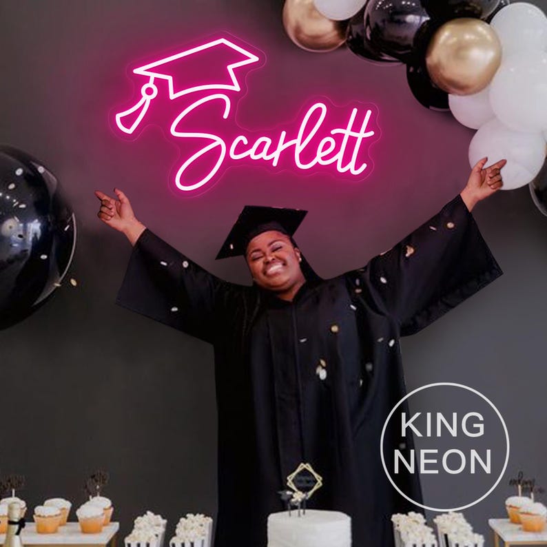Custom Congrats Name Neon Sign, Name Sign for Congrats Grad 2026 Party ...