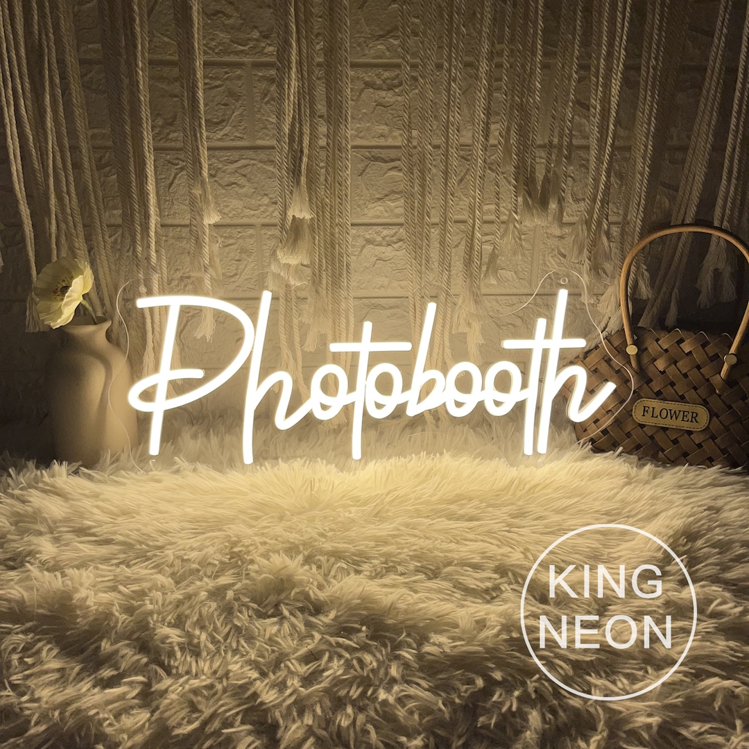 Photobooth LED Neon Sign: Custom Wedding Reception Decor - Etsy