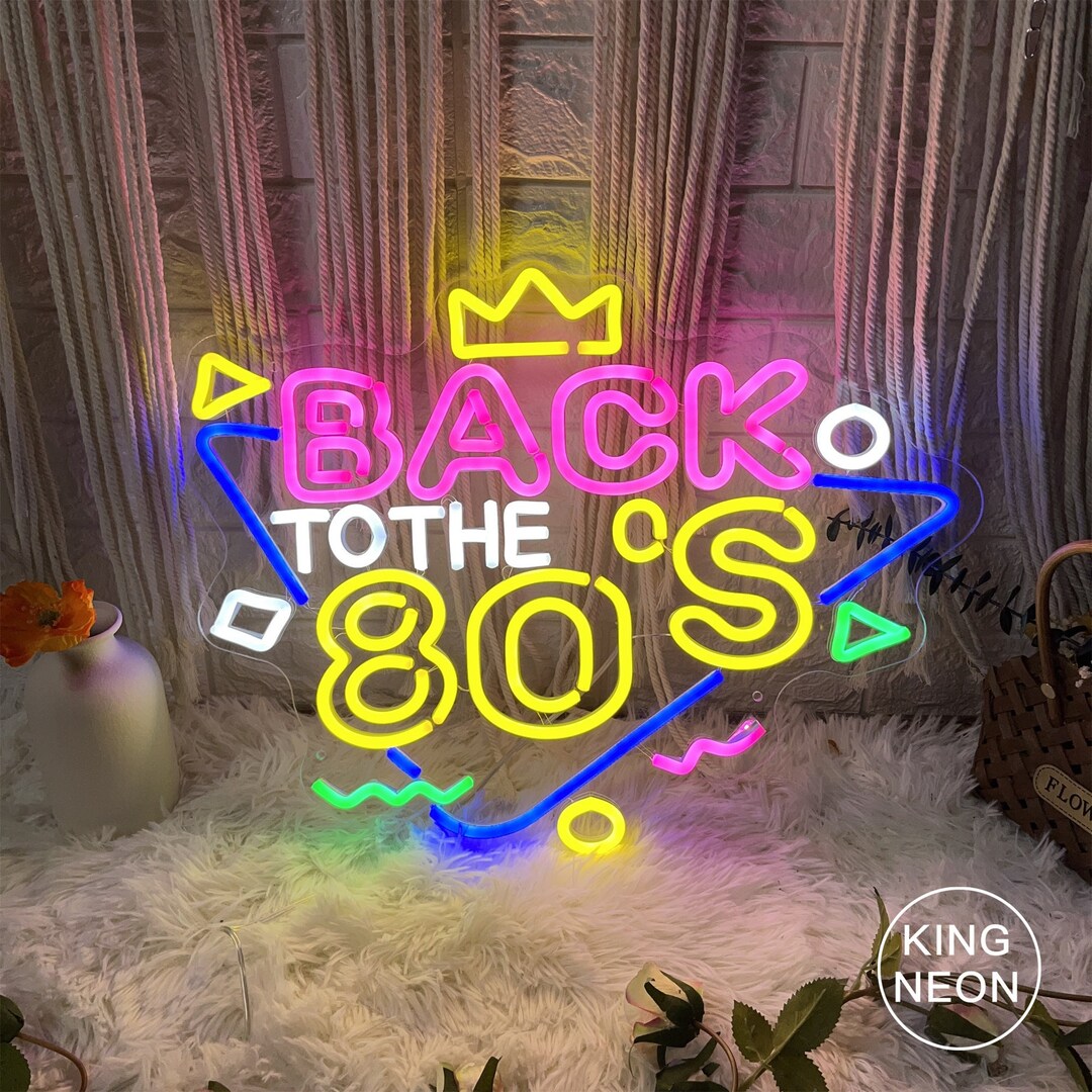 Back to the 80s,custom Neon Sign,neon Bar Sign,personalized Bar Shop ...