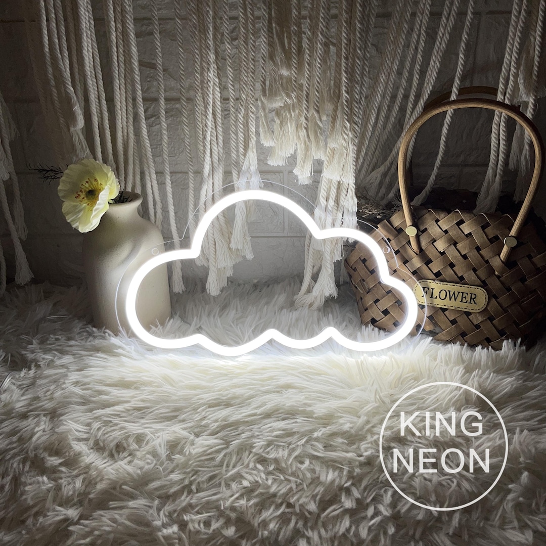 Cloud LED Neon Sign, Custom Cloud Shape Neon Light Baby Room Bedroom ...