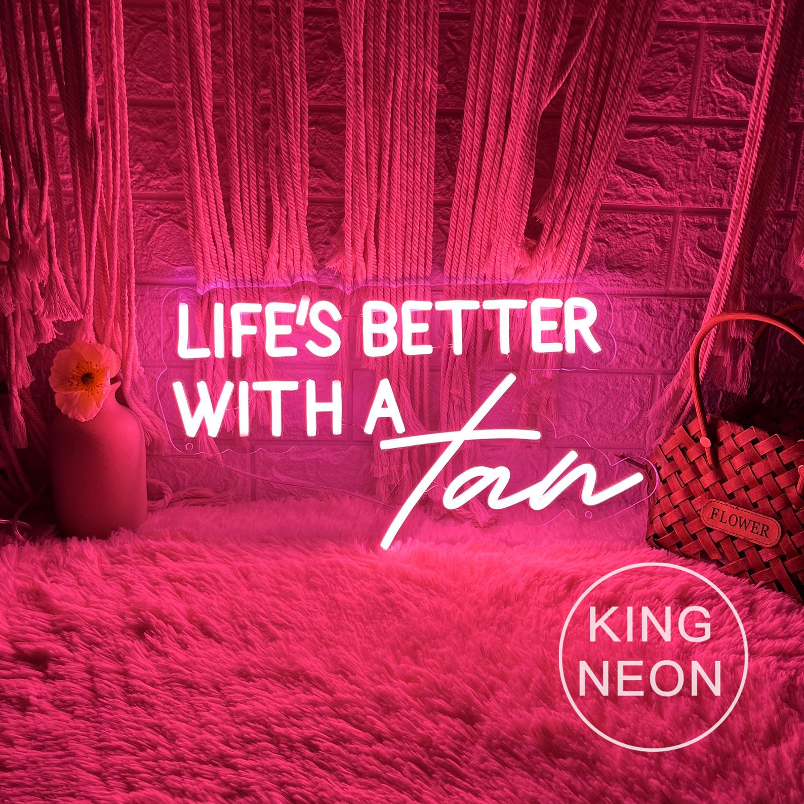 Life is Better With A Tan Neon Sign, Custom Tanning Salon Beauty Salon ...