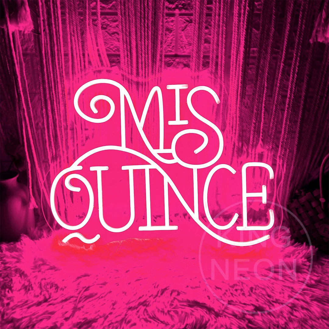 Mis Quince Neon Sign 15th Birthday Party Backdrop Decor, Custom ...