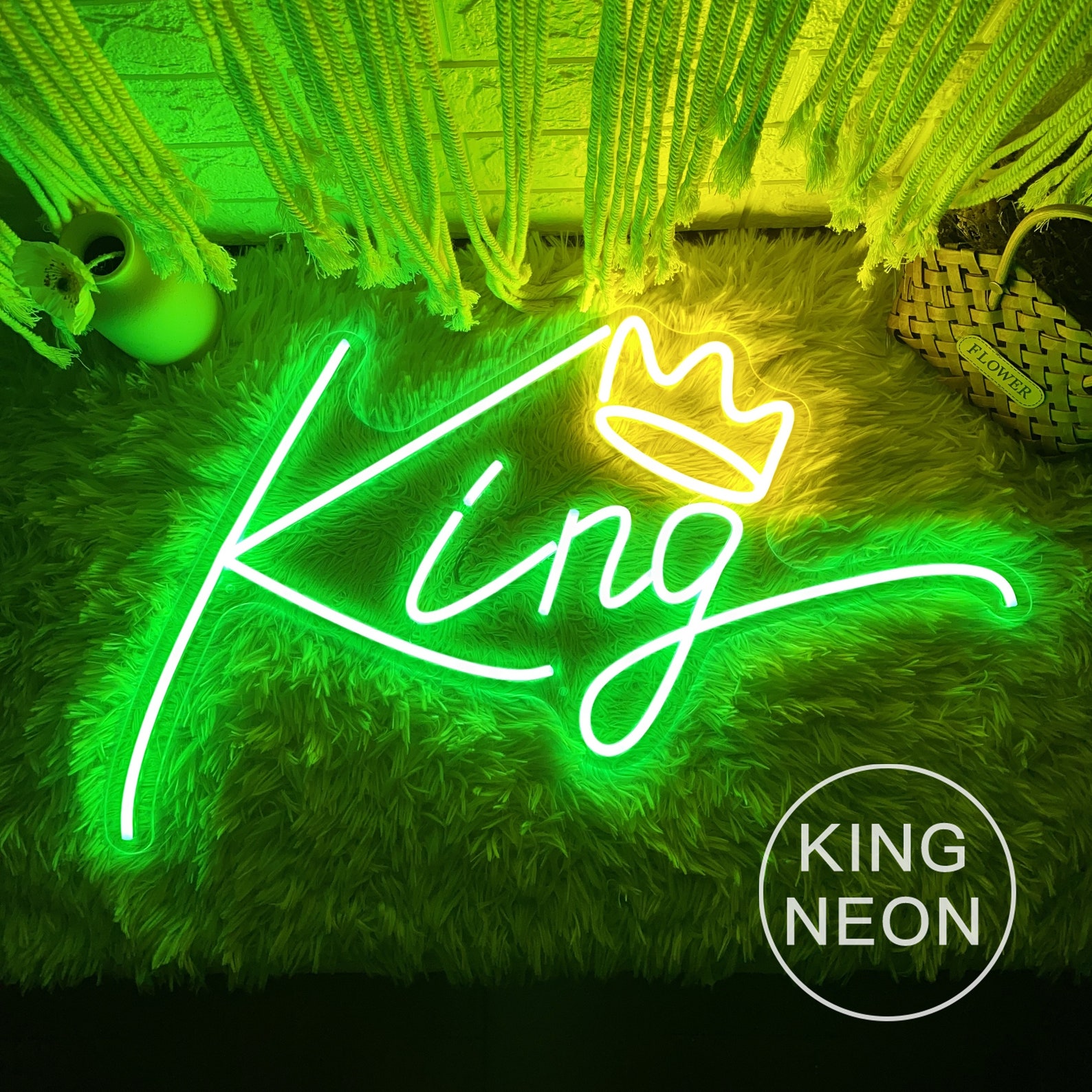 King With Crown LED Neon Sign: Boy's Bedroom Decor - Etsy