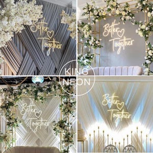 Better Together Heart Neon Sign, Custom Wedding LED Neon Light ...