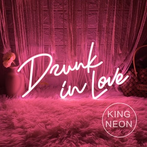 Drunk in Love Neon Sign: Custom Wedding Bar LED Decor - Etsy