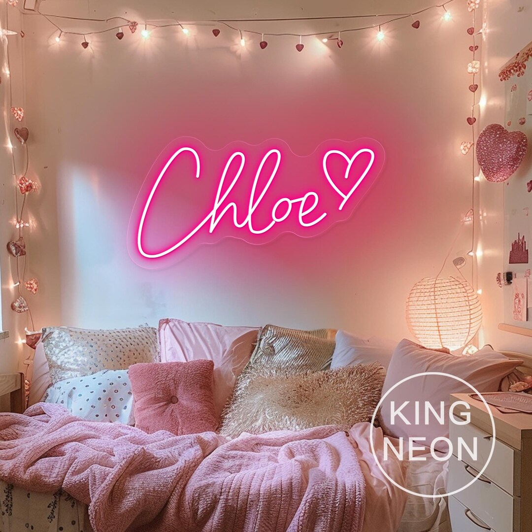 Custom Neon Name Sign for Kids, Girl's Bedroom Nursery Dorm LED Name ...
