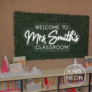 Custom Teacher Name Neon Sign,personalized Teacher Name Sign, Welcome ...
