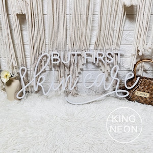 But First Skin Care Neon Sign, Custom Beauty Salon Medspa Skincare Room ...