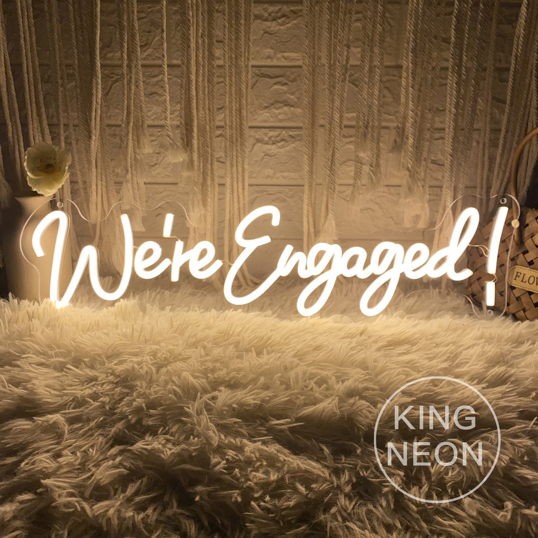 We're Engaged! Neon Sign: Wedding Engagement Party Decor - Etsy