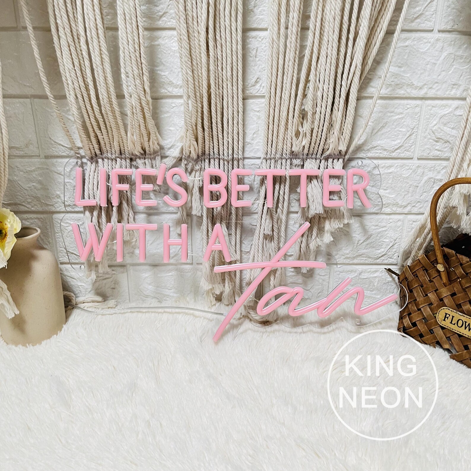 Life is Better With A Tan Neon Sign, Custom Tanning Salon Beauty Salon ...