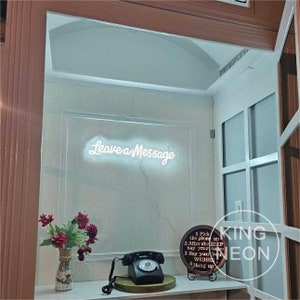 Custom "leave a Message" LED Neon Sign, Wedding Audio Guestbook Decor ...