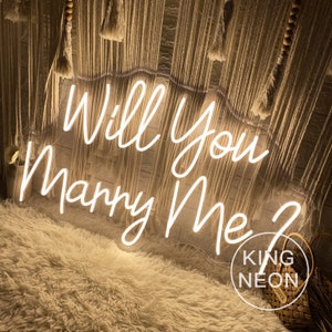 Will You Marry Me? LED Neon Sign, Custom Engagement Party Marriage ...