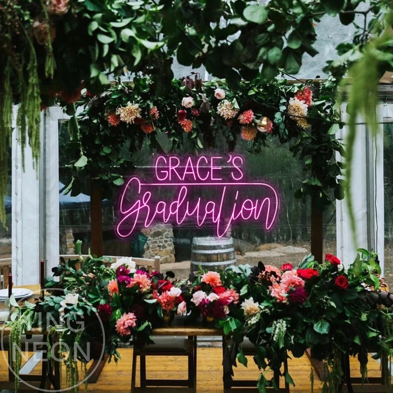 Custom Graduation Neon Sign, Congrats Grad Neon Sign, Grad Party Decor ...