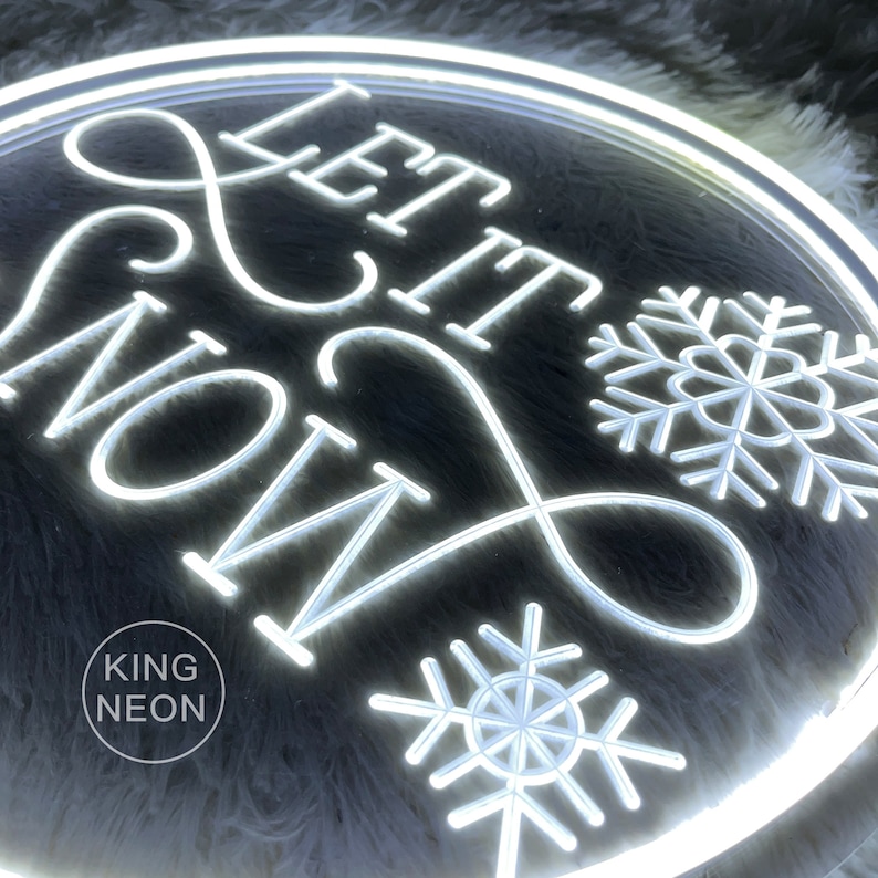 Let It Snow LED Neon Sign, Custom Christmas Wall Decor - Etsy UK