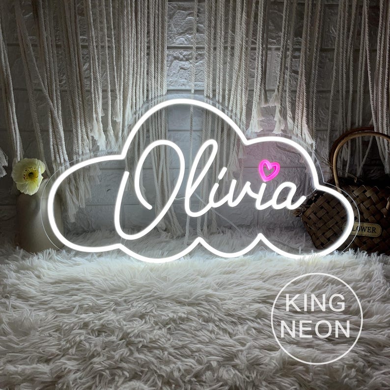 Custom Cloud Name LED Neon Sign, Nursery Decor - Etsy Australia