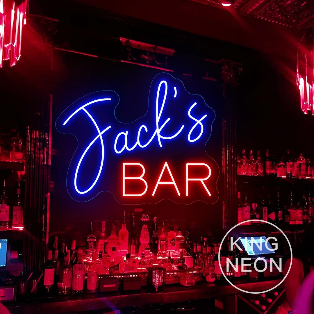 Custom Bar Neon Sign, Personalized Home Bar Pub LED Neon Light, Outdoor ...
