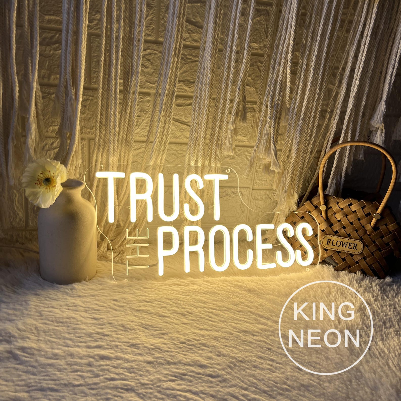 Trust the Process Neon Sign, Custom Home Gym LED Light, Gym ...