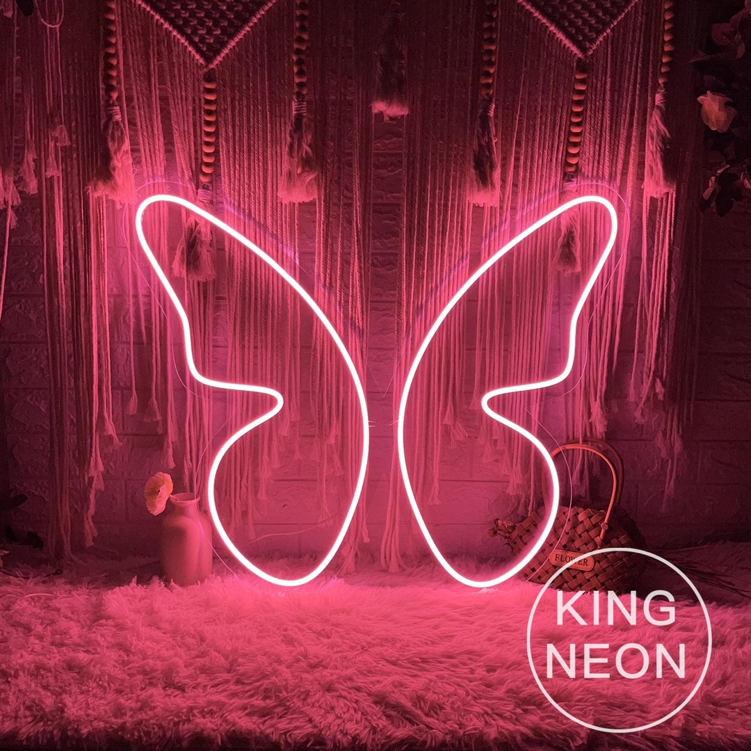 Butterfly LED Neon Sign, Custom Bedroom Girl's Room Animal Neon Light ...