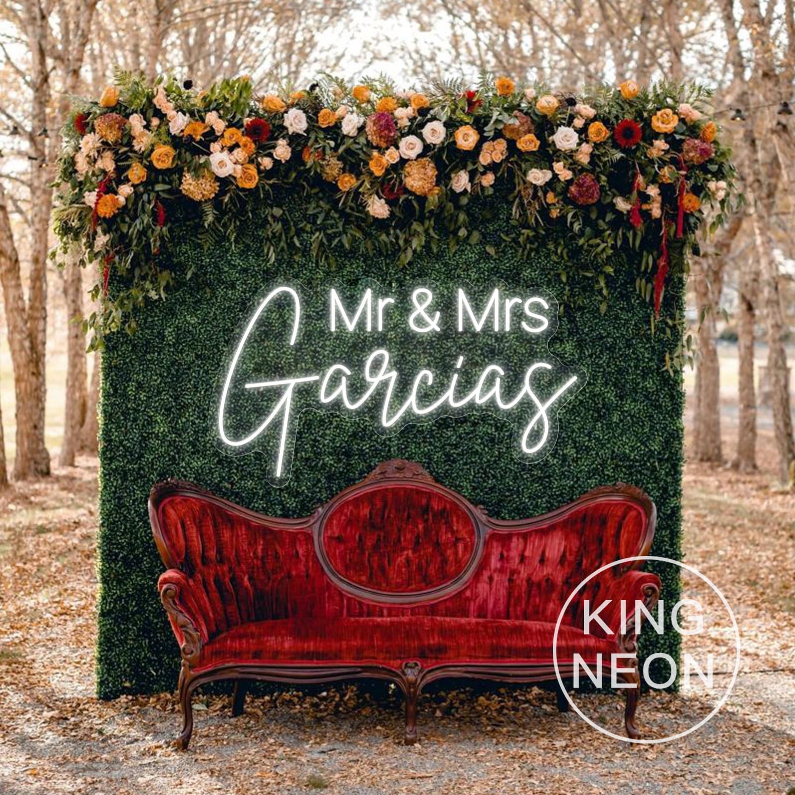 Custom Mr&mrs Last Name LED Neon Sign, Wedding Decor - Etsy