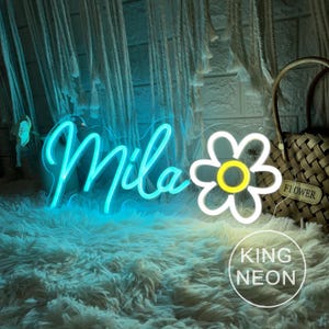 Custom Neon Name Sign for Kids, Girl's Bedroom Nursery Dorm LED Name ...