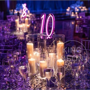 Number Neon Light,custom Neon Sign,usb Desk Lamp,battery Table Light ...