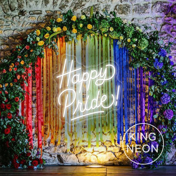 Rainbow Pride Backdrop Neon Sign - Etsy