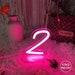 Number Neon Light,custom Neon Sign,usb Desk Lamp,battery Table Light ...