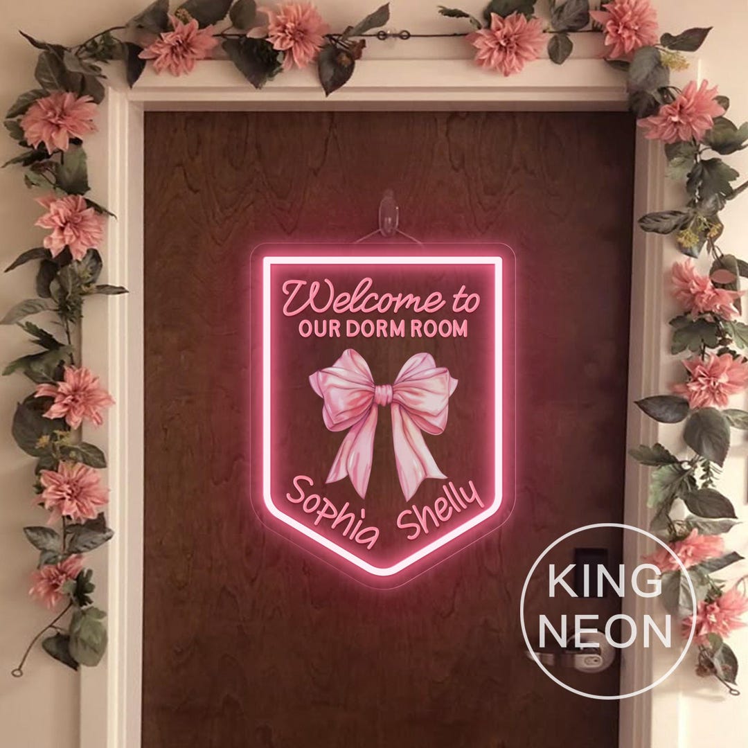 Personalized Dorm Room Neon Sign, College Roommate Gift - Etsy