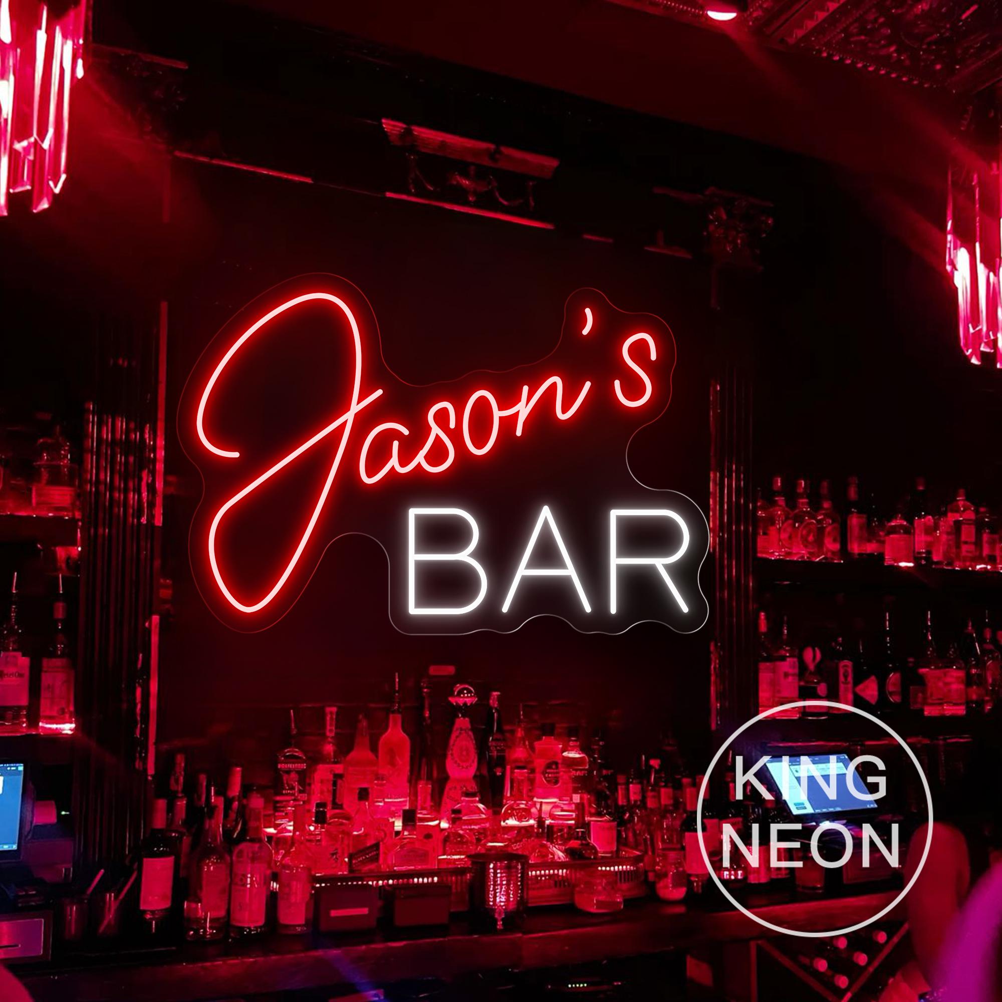 Custom Bar Neon Sign, Personalized Home Bar Pub LED Neon Light, Outdoor ...