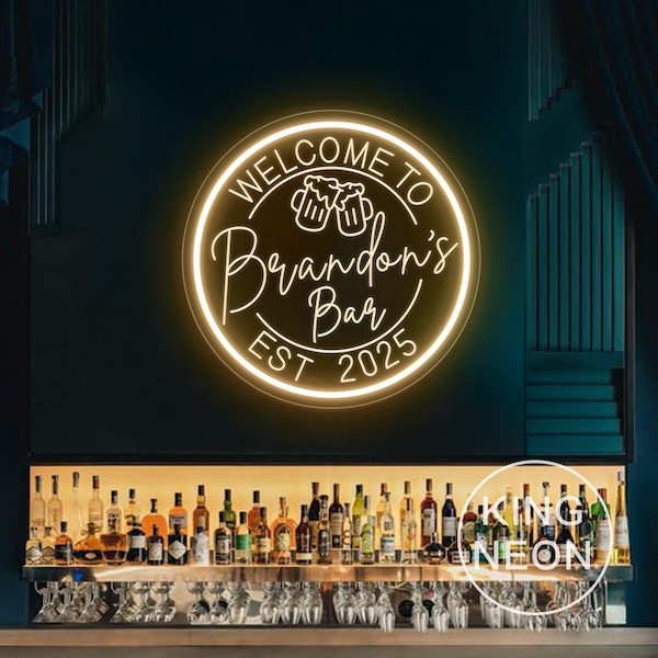 Neon Bar Sign - Etsy