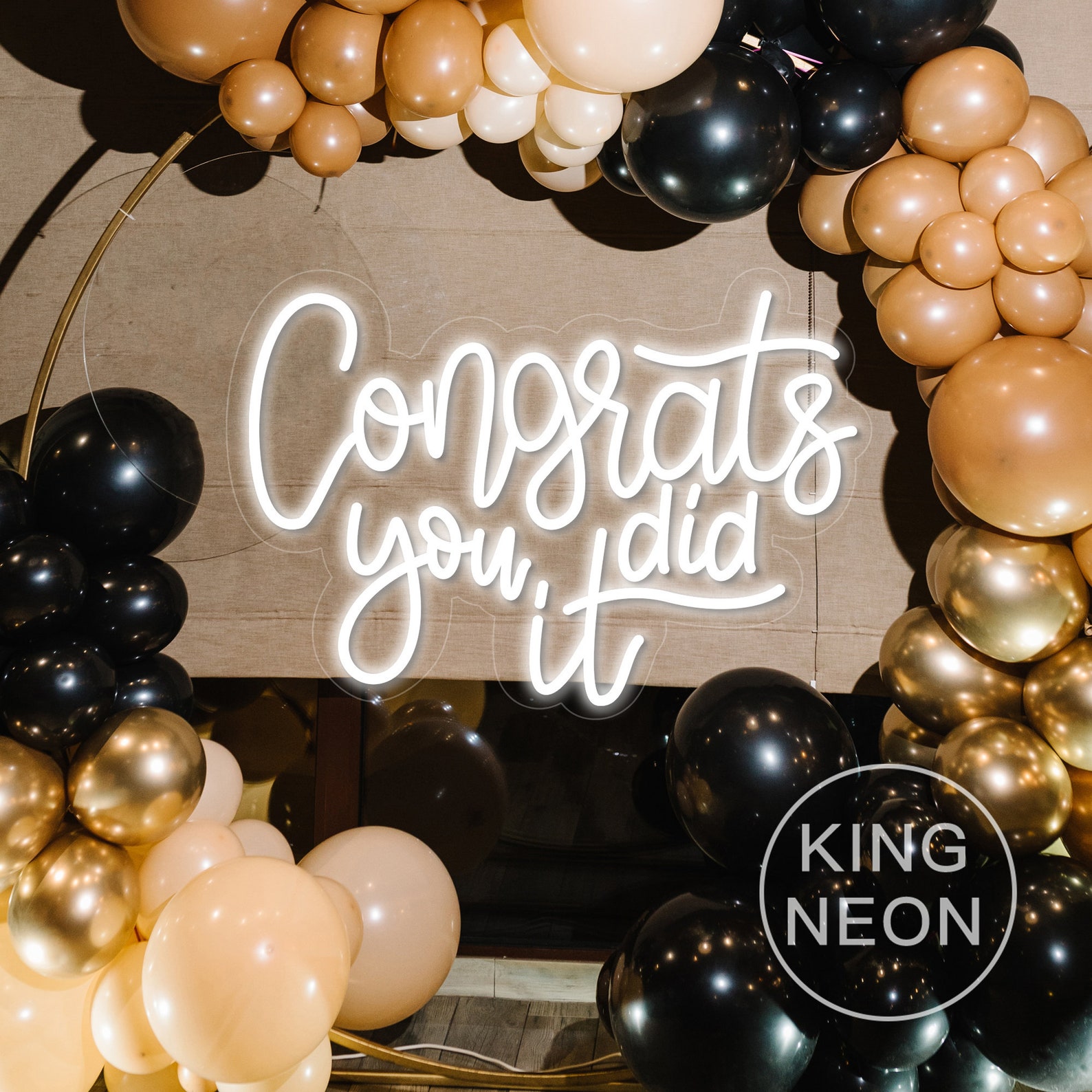 Congrats You Did It LED Neon Sign, Custom Congrats Grad Neon Light ...