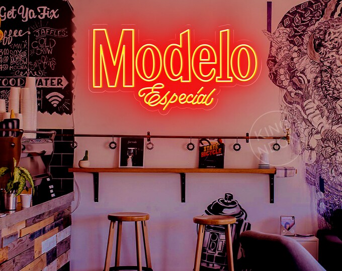 Modelo Especial LED Neon Gold Light Sign 8x12 - Etsy