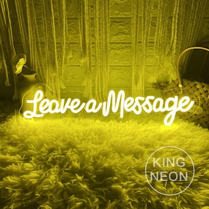 Custom "leave a Message" LED Neon Sign, Wedding Audio Guestbook Decor ...