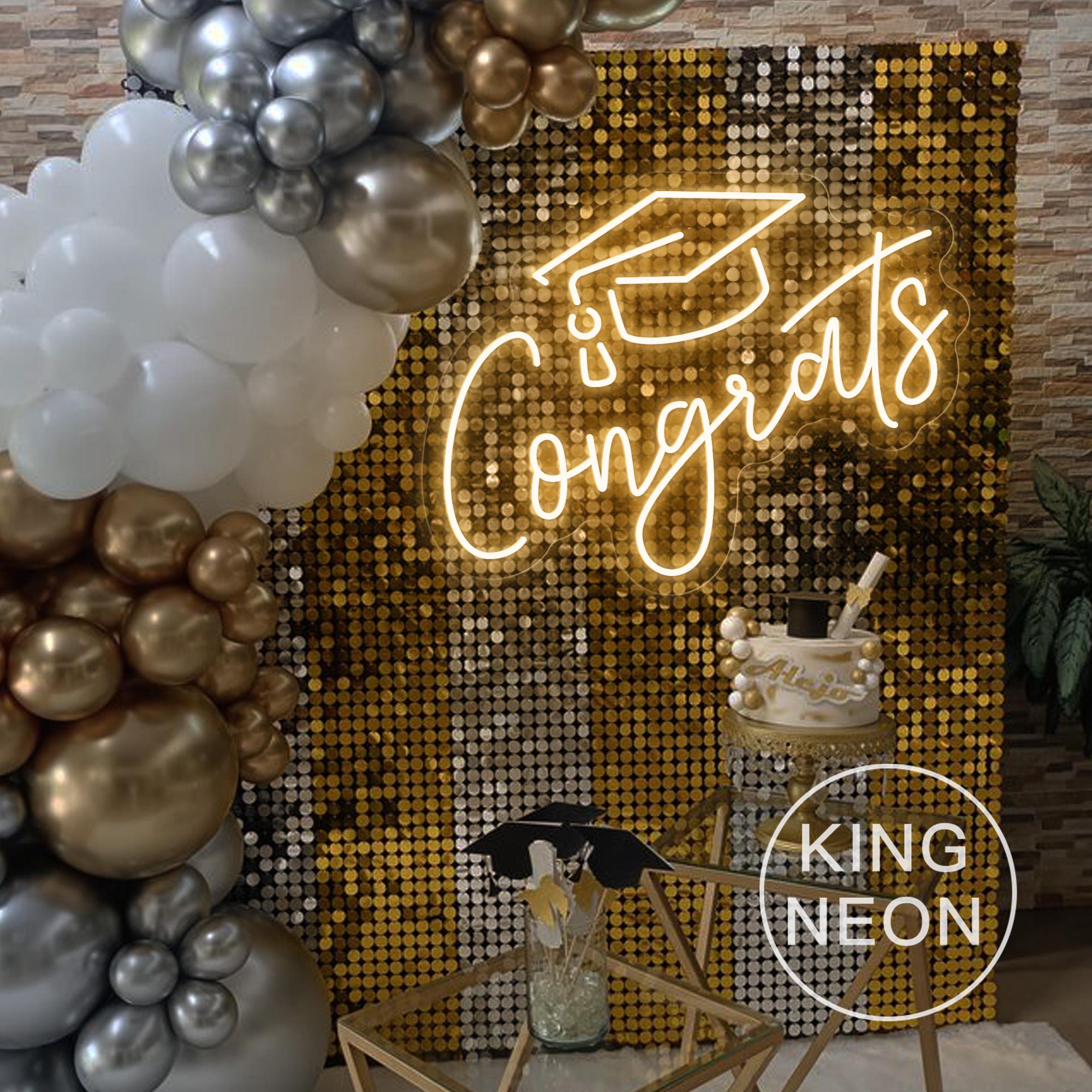Congrats Neon Sign for Custom Graduation Party, College Congrats Grad ...