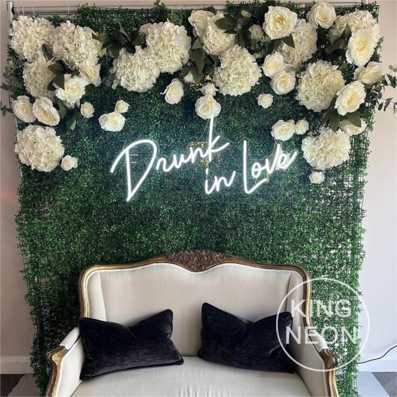 Drunk in Love Neon Sign: Custom Wedding Bar LED Decor - Etsy
