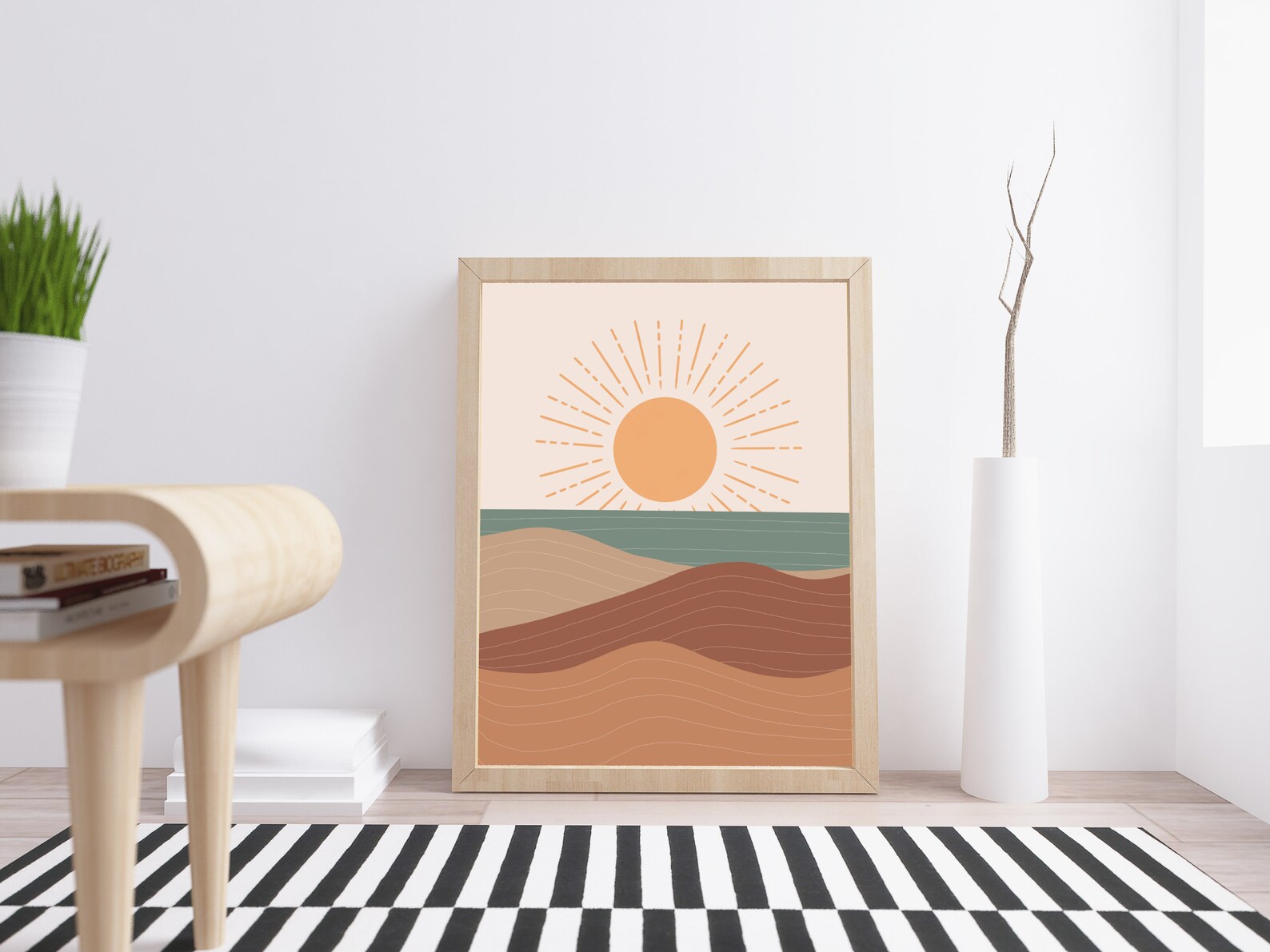 Beach Landscape Printable Wall Decor Sunset Design Art - Etsy