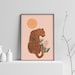 Leopard Printable Wall Decor, Boho Leopard Mid Century Frame, Animal ...