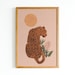 Leopard Printable Wall Decor, Boho Leopard Mid Century Frame, Animal ...