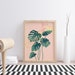 Green Monstera Plant Printable Wall Decor, Botanical Home Print ,boho ...