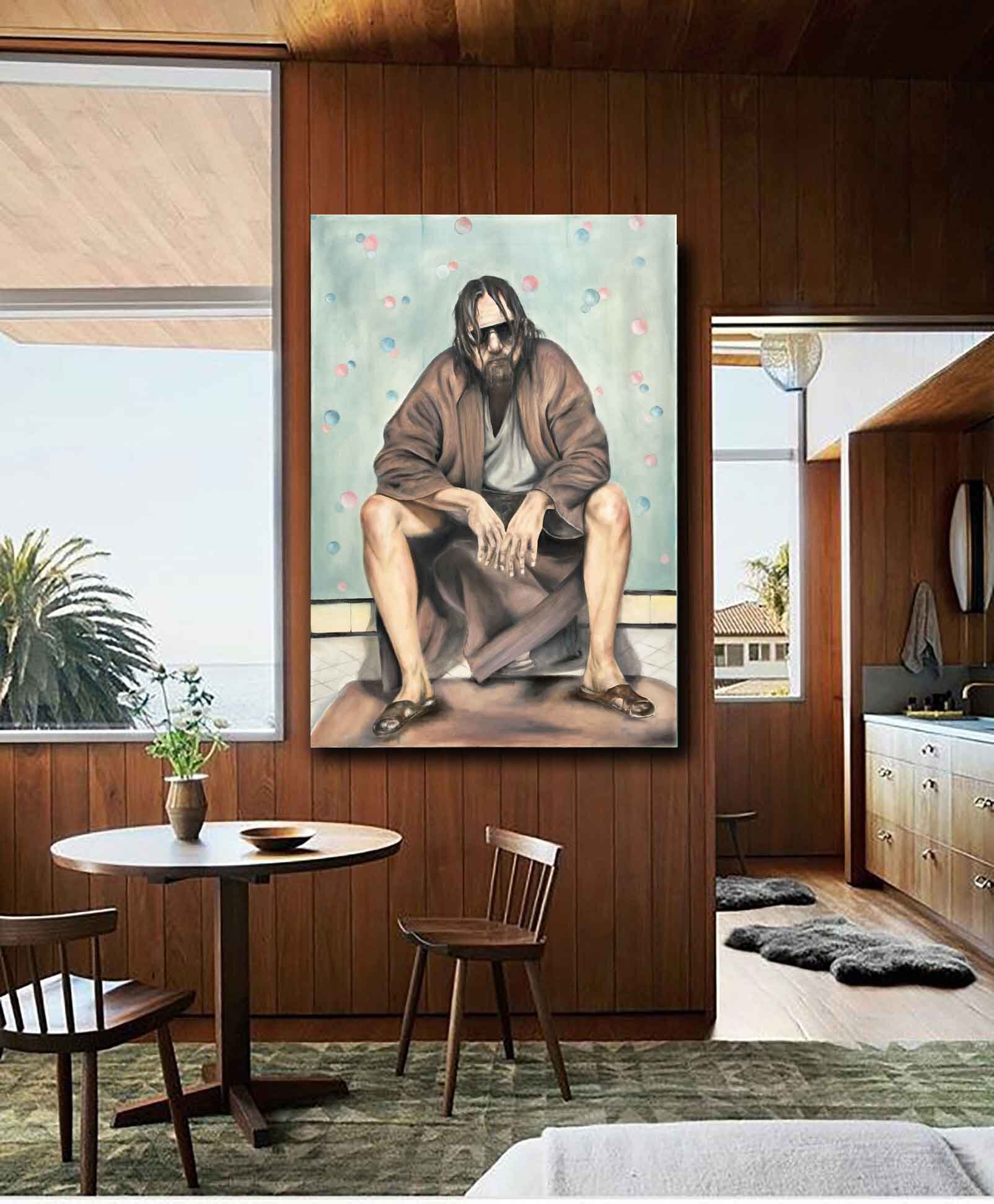 The Big Lebowski Original Oil on Canvas, the Dude Painting , Man Cave ...