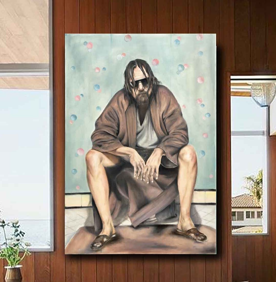 The Big Lebowski Original Oil on Canvas, the Dude Painting , Man Cave Painting - Etsy