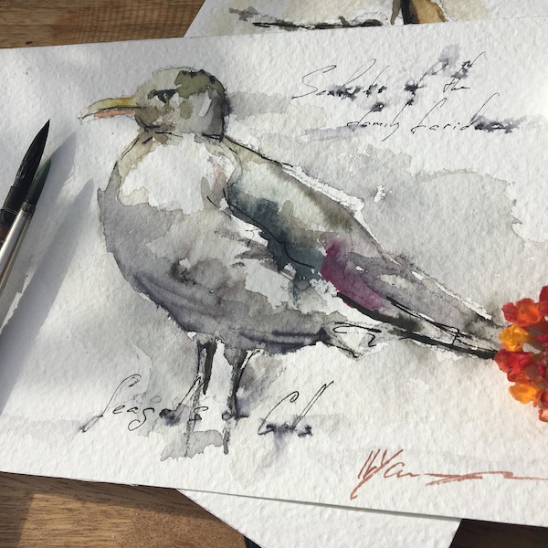 Watercolor Postcards - Etsy