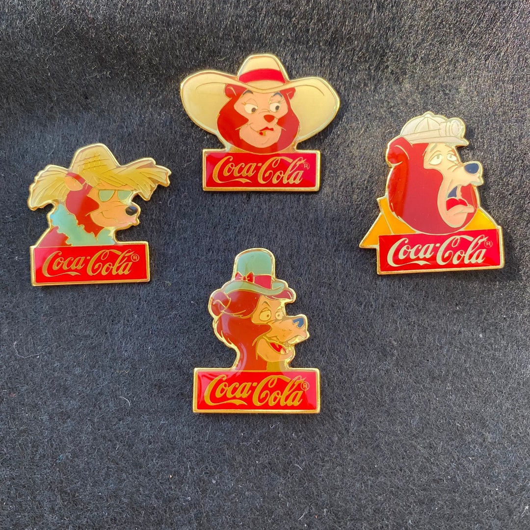 Vintage Disney Coca-cola Pin Set. 1980's Country Bears Pin - Etsy