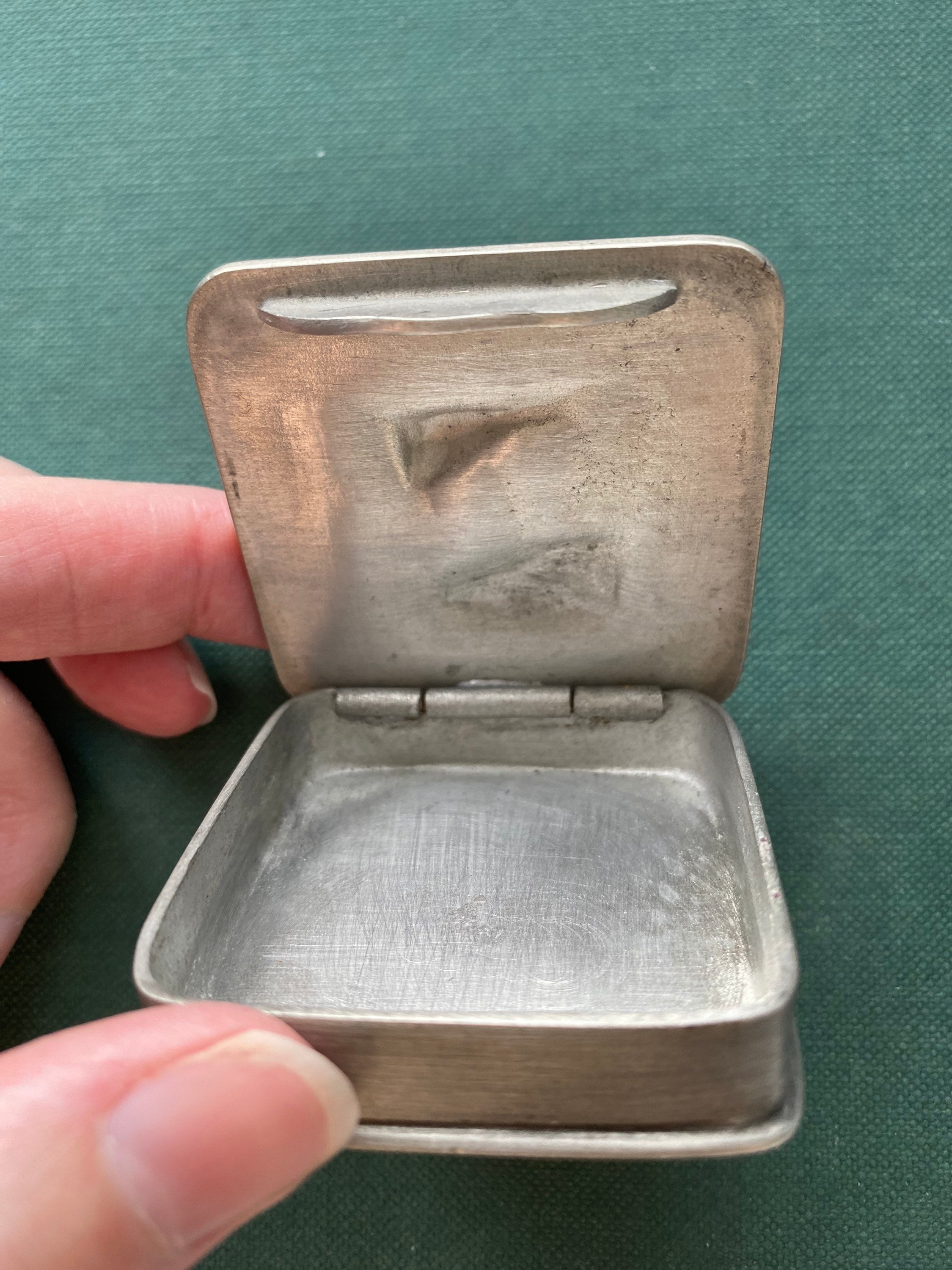 Vintage Madonna and Child Keepsake Box. Pewter German Flower Trinket ...