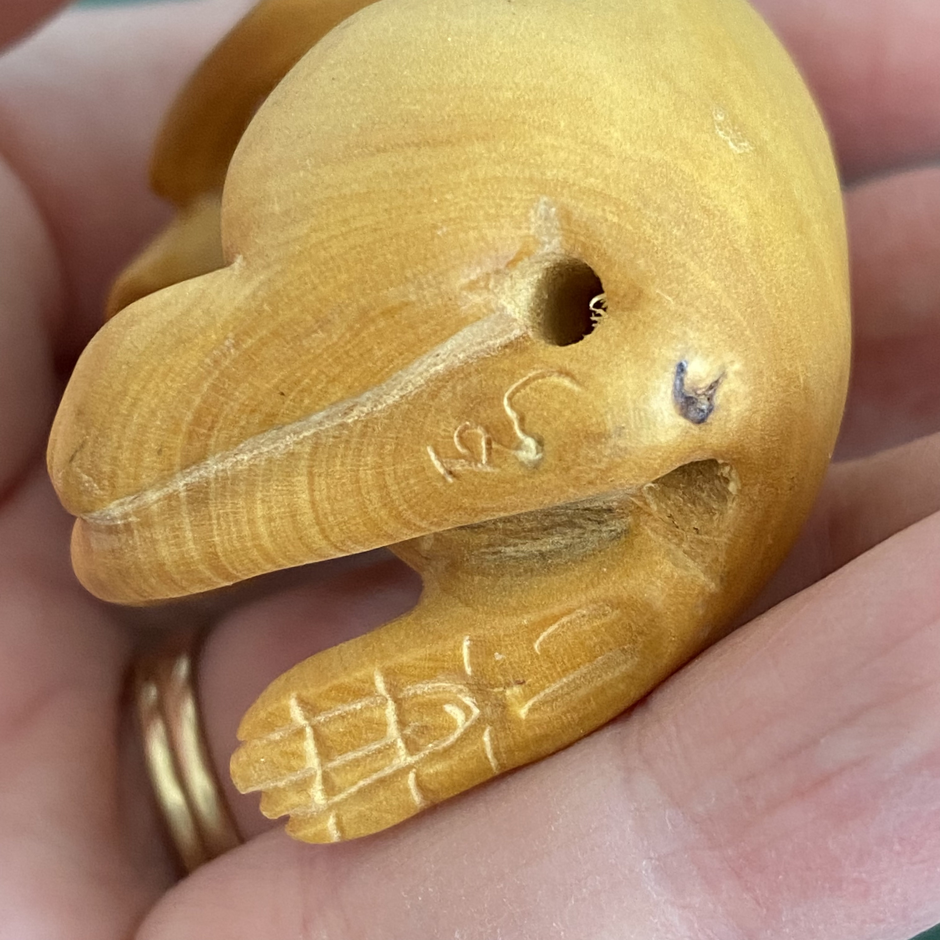 Vintage Netsuke Mouse. Vintage Light Coloured Wood Small - Etsy