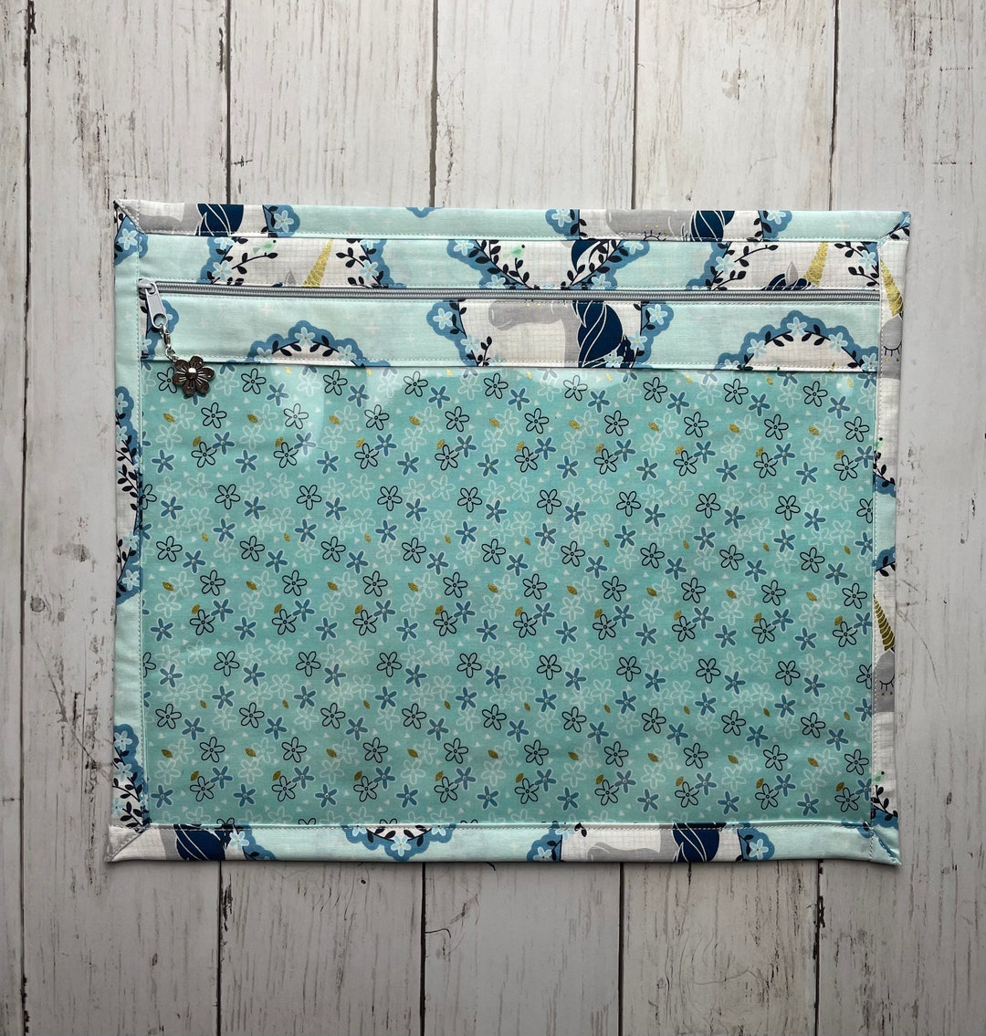 Project Bag With Vinyl Front Project Bag Handcrafted - Etsy