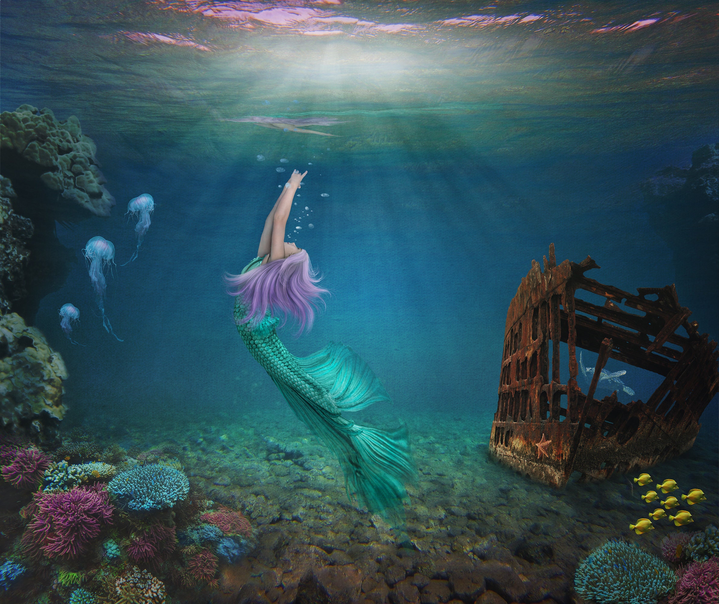Underwater Shipwreck Wallpaper