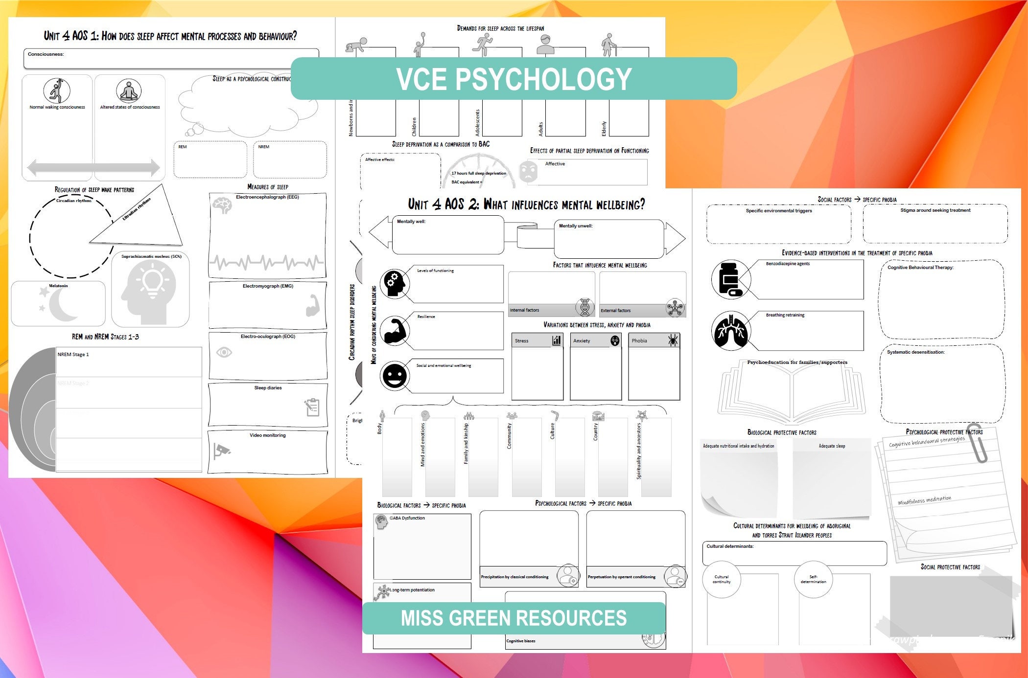 Unit 4 VCE Psychology Revision Posters (2023 - 2027 SD) - Etsy Australia