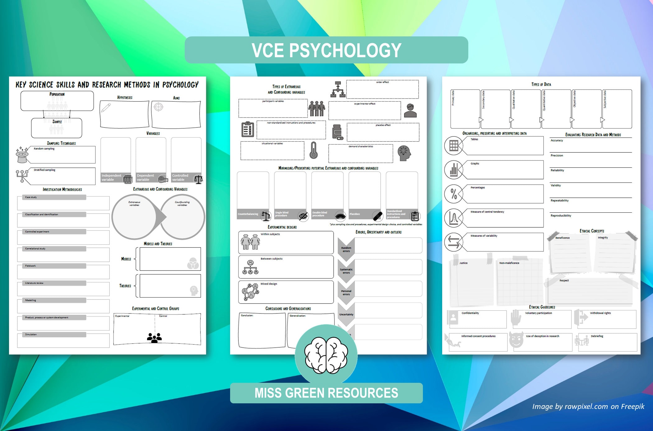 Revision Posters Key Science Skills and Research Methods 2023 2027 SD ...