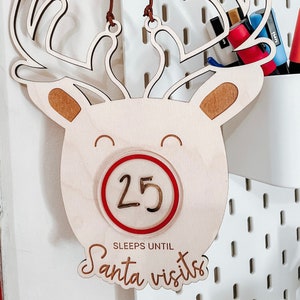 Christmas Countdown Sleeps Until Santa Visits Christmas Countdown Sign ...